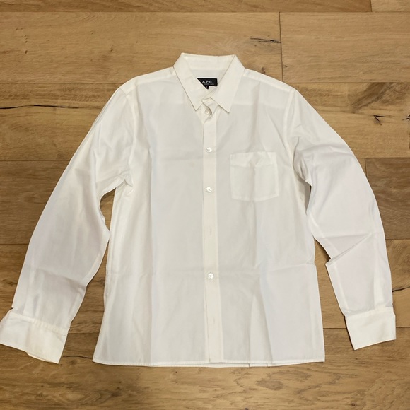 A.P.C. | Shirts | Apc White Dress Shirt Small | Poshmark
